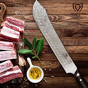 DALSTRONG Bull Nose Butcher Knife - 10 inch - Shogun Series ELITE - Japanese AUS-10V Super Steel - Vacuum Heat Treatment - with Sheath - Meat, BBQ, Breaking Knife - Kitchen Knife - BBQ, Brisket