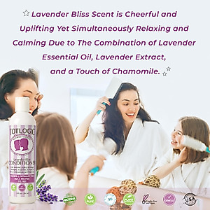 TotLogic Kids & Baby Safe Conditioner - 8 oz, Lavender Bliss, Infused with Natural Jojoba Oil and Rich in Antioxidants to Detangler Hair, No Phthalates, Parabens or Sulfates