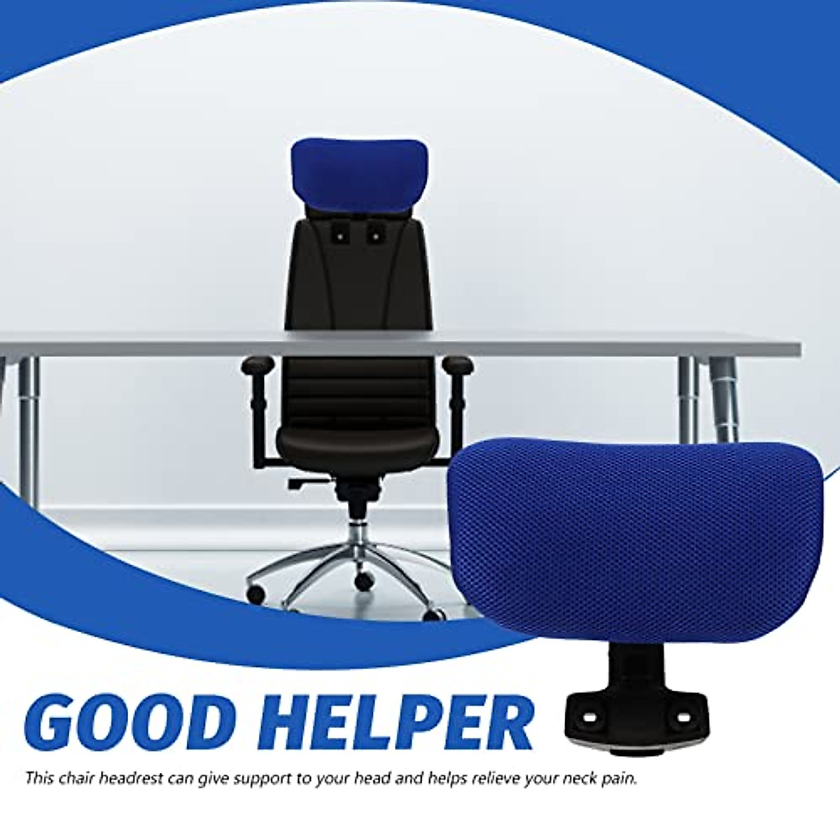 Tofficu Office Chair Headrest Attachment Computer Chair Headrest Adjustable Chair Head Cushion Head Rest for Office Chair(3.0cm Fixing Clips)