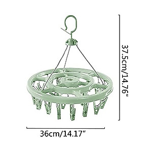 Ankexin Folding Clothes Drying Rack 24 Windproof Clips Collapsible Laundry Drying Rack Space Saver Clothes Rack for Bathroom