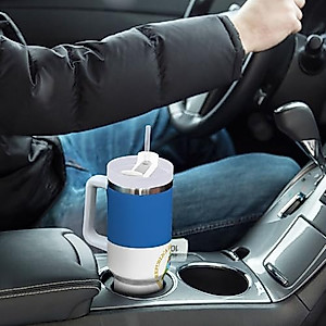 ODAWA 40oz Spill Proof Tumbler with Straw, Nicaragua Flag Double Insulated Tumblers with Handle and Straw Fall Insulated Tumbler