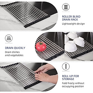 22In Kitchen Sink,Undermount Sink With Grid,16 Gauge Stainless Steel Kitchen Sink,Single Bowl Kitchen Sink,Workstation Sink,Kitchen Sink,Include Roller Drying