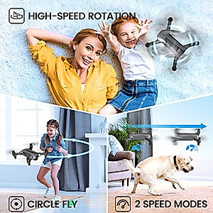 DEERC Drone with Camera for Kids, D40 FPV HD 1080P Mini Drones for Adults Beginner, Foldable Quad Air Hobby RC Quadcopters & Multirotors, Toys Gifts, 2 Batteries 20 Mins Flight Time, Easy to Fly