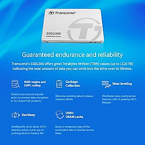 Transcend TS1TSSD230S 1TB SATAIII 2.5” Internal Solid State Drive with speeds up to 560MB/s