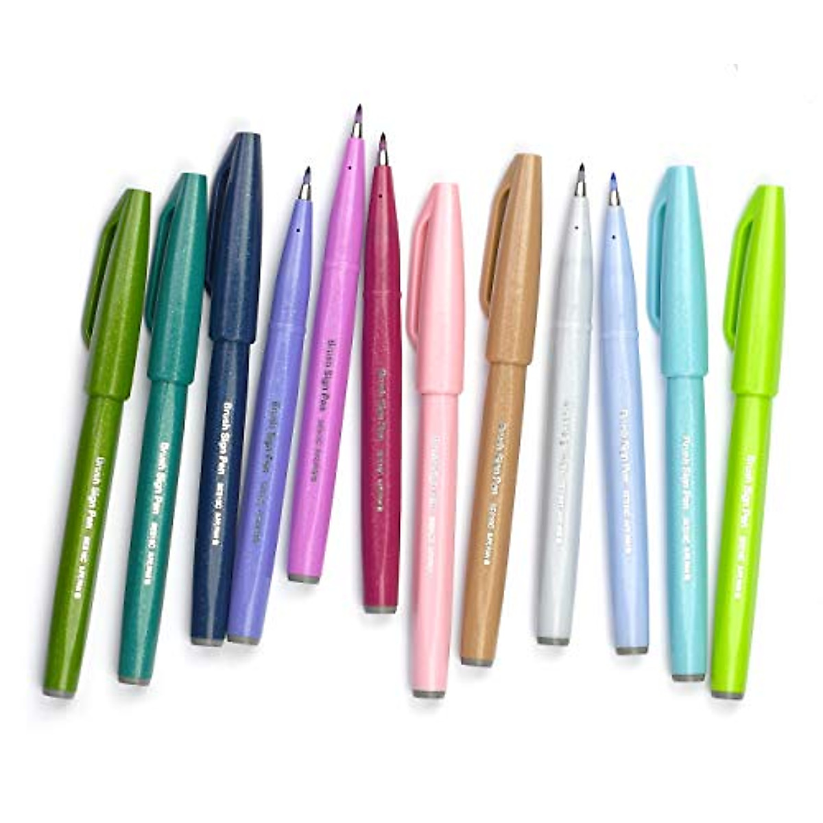 Pentel Brush Sign Pen Pastel colors SES15C - Brush Nib - Fibre Tip