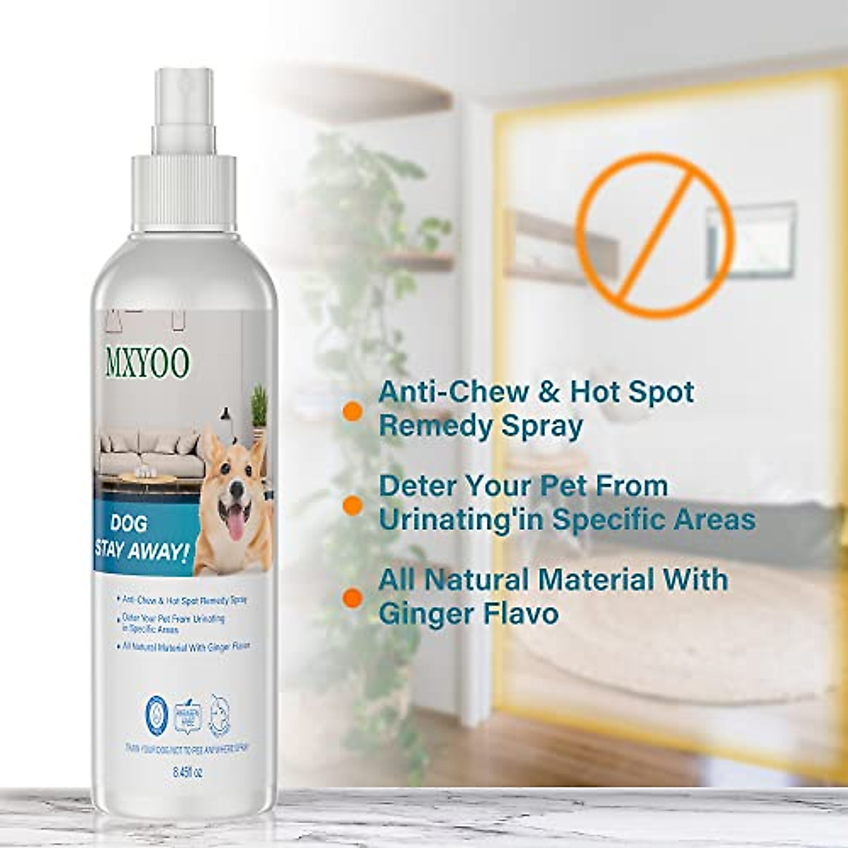 MXYOO Dog Stay Away Spray, Training Your Dog Where Not to Urinate, Training Corrector Pets Deterrent, Indoor & Outdoor Use, No More Marking