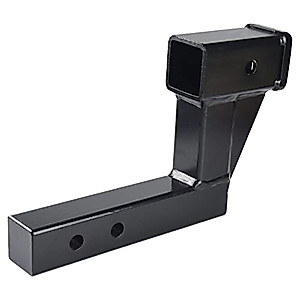 TOPTOW Trailer Hitch Extender Adapter 6" Riser/Drop, 2" Receiver, 2-in Shank, 10000lbs Capacity, with Hitch Lock and 2 Pack of Hitch Clamps…