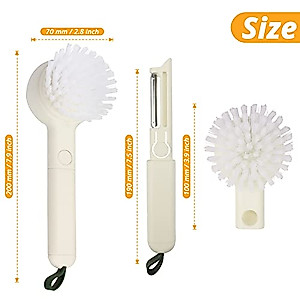 DEFUTAY 2 in 1 Fruit and Vegetable Scrubber with Peeler,Kitchen Cleaning Brush Set for Fruits,Apples,Potatoes, Carrots,Veggie