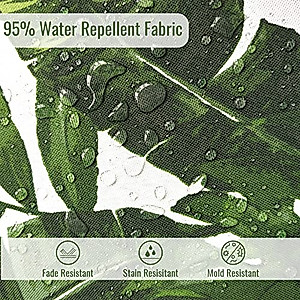 TWLEAR Indoor/Outdoor Wicker Chair Cushions, U-shape Tufted Patio Seat Cushions All Weather for Outdoor Furniture Home Garden Office Chair Use, 19”x19”x5”, 2 Pack, Palm Green