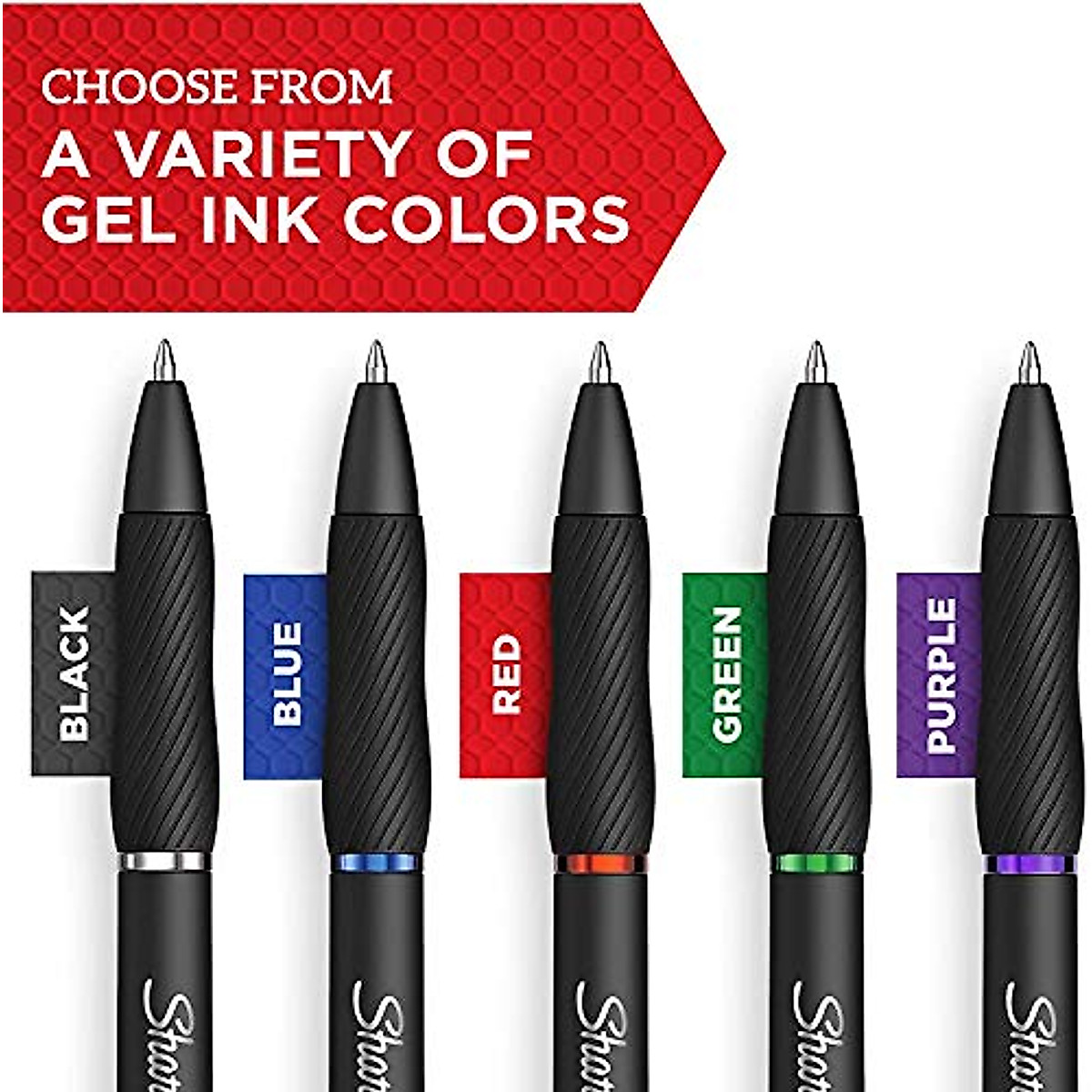 SHARPIE S-Gel, Gel Pens, Medium Point (0.7mm), Black Ink Gel Pen, 36 Count
