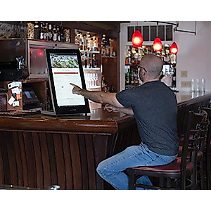 Displays2go Touch Screen Countertop Stand, 10pt PCAP Touch, Media Player - Black (DGCTATCH21)