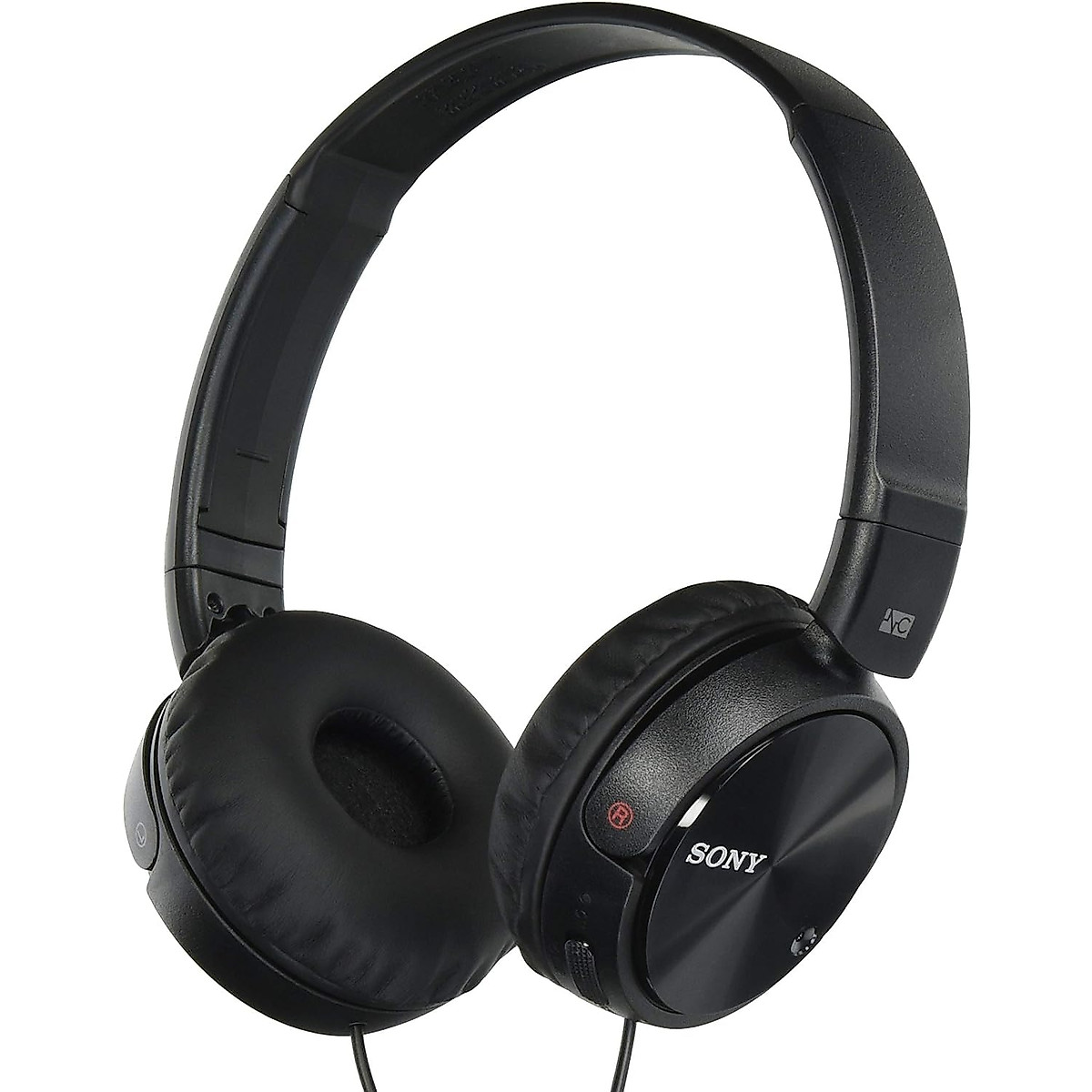 Sony MDR-ZX110NC Extra Bass Noise-Cancelling Headphones with Neodymium Magnets & 30mm Drivers, Black (Renewed)