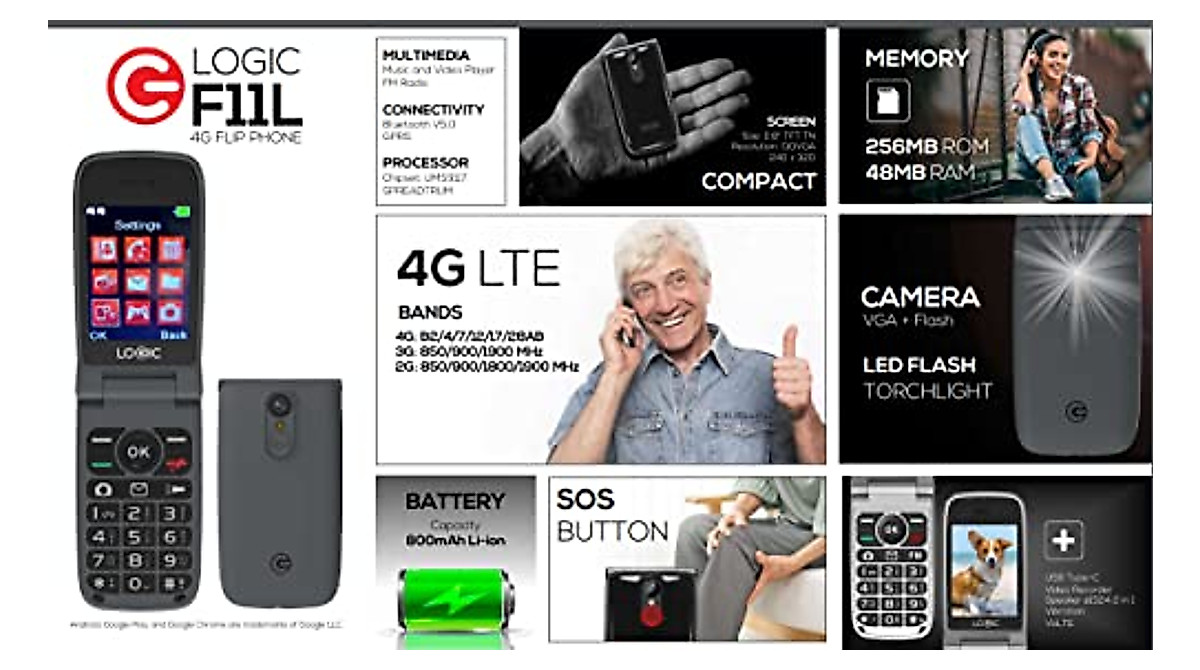 Unlocked Flip Phone 4G LTE - T-Mobile Compatible