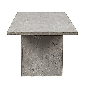 GIA Home Furniture Series 70-Inch Seamless Top Dining Room Table, 70 INCH, Cement Gray