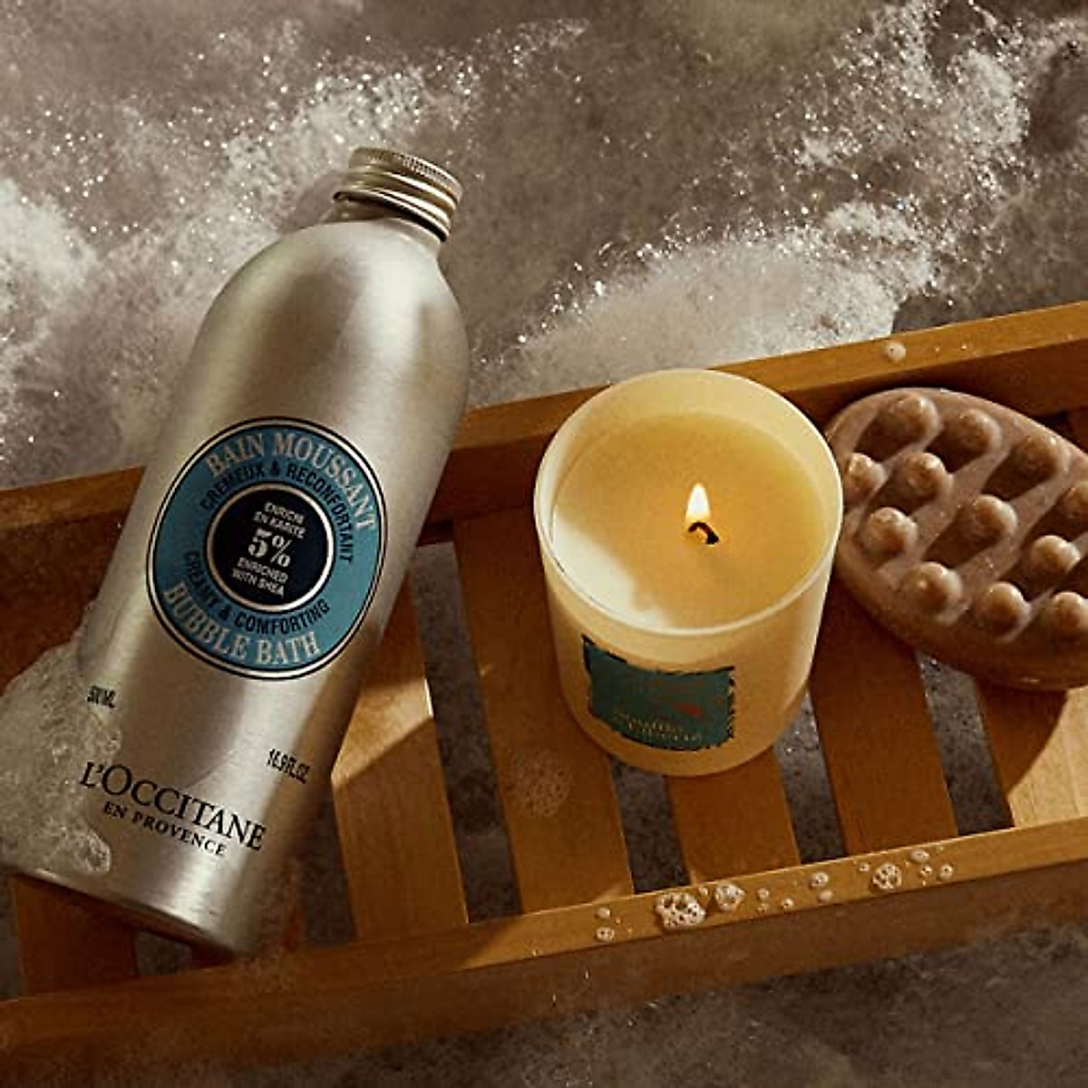 L’OCCITANE Creamy & Comforting Shea Butter Bubble Bath Enriched with 5% Shea, 16.9 Fl Oz (Pack of 1)