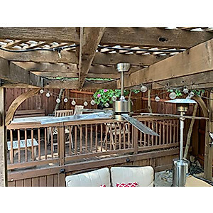 Outdoor Solar Stainless Steel Ceiling Fan with Remote Control