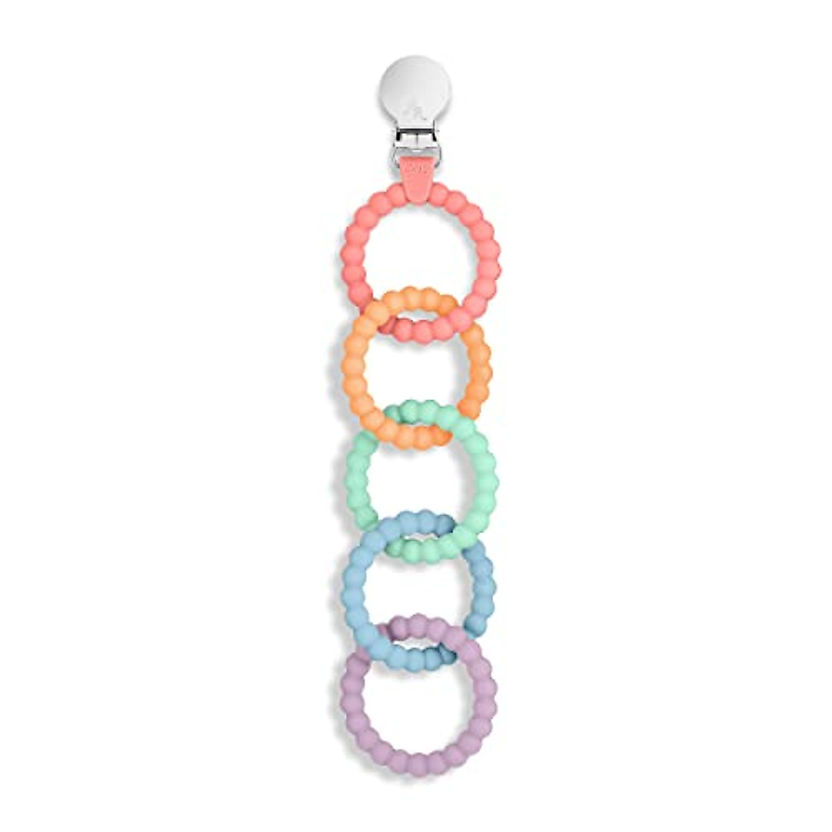Ryan & Rose Cutie Clinks Attachable Teether Chew Toy for Babies (Mosaic)