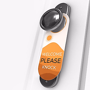 Do Not Disturb Door Hanger Sign, Welcome Please Knock - 2 Pack - 9 x 3.5" - Universal Fit - Perfect Signs for Bedroom, Hotel, Home Office for Privacy and Ensure People Do Not Enter
