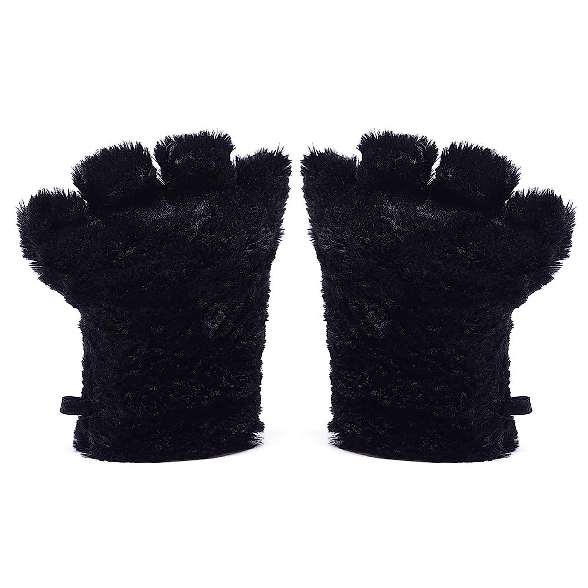 Odema Womens Winter Warm Gloves Cosplay Cat Paw All Cover Mittens for Girls