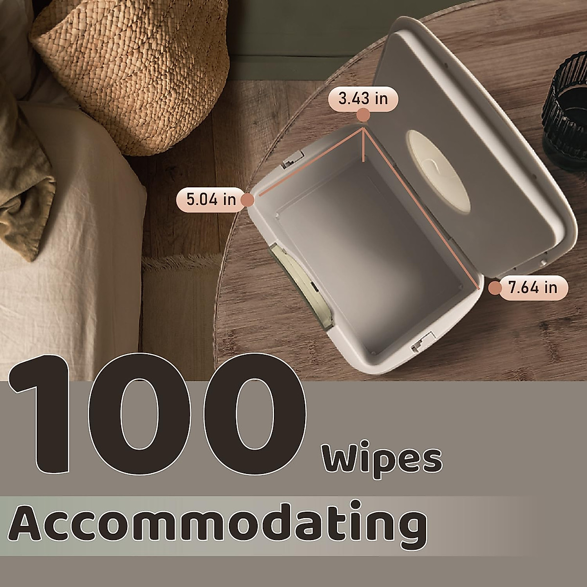 GOGO Pure Baby Wet Wipe Warmer and Wet Wipe Dispenser, Advanced Features - 4 Bright Auto Off LED Ample Lights for Nighttime Changes, Dual Heat for Baby's Comfort, Improved Design and Only at Amazon