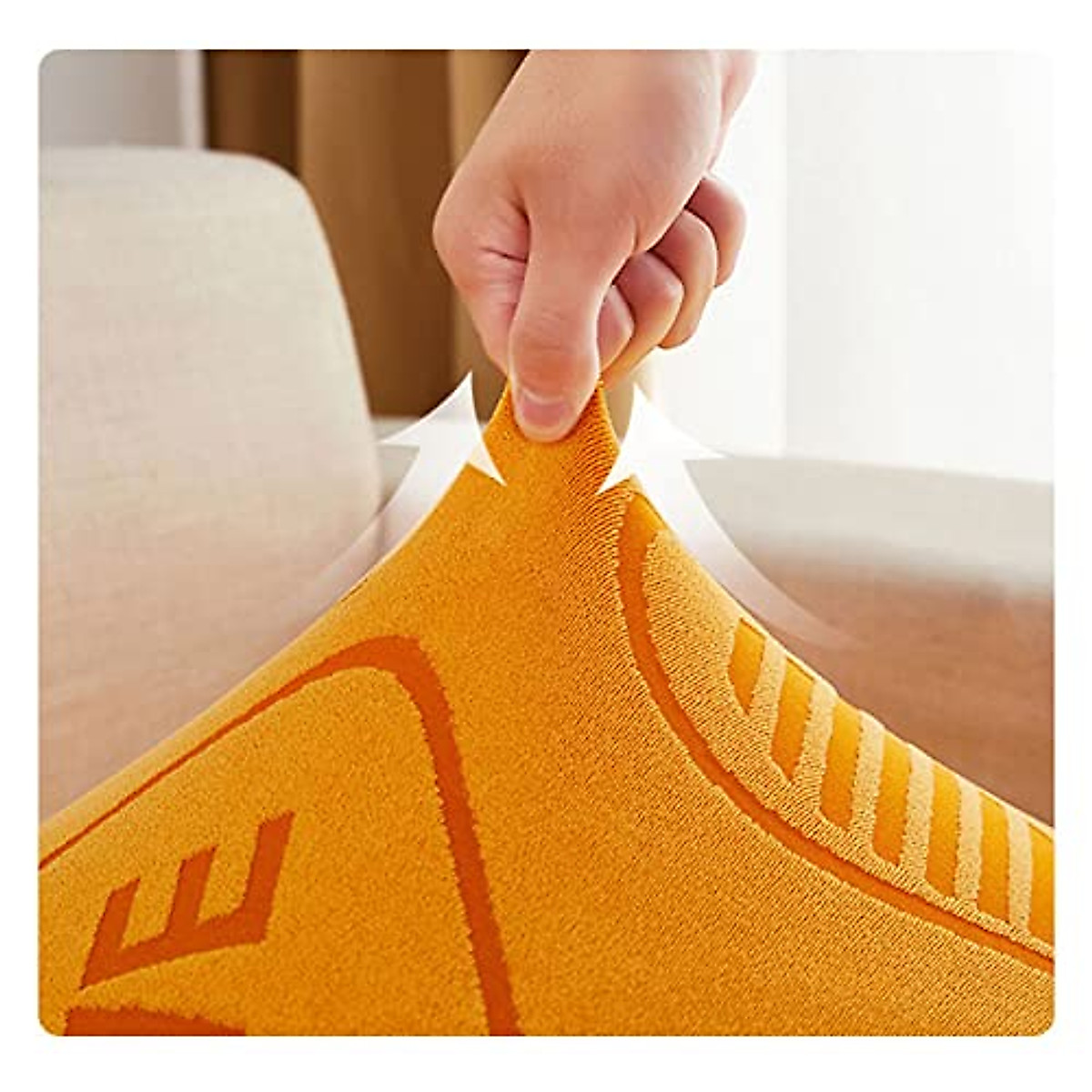 IMYOGI High Stretch Sofa Covers Stylish Sofa Slipcovers Couch Covers L Shape Corner with Non Skid Foam Sofa Cover High Stretch Machine Washable Furniture Protector -blue-2-4 Seater+4 Seater