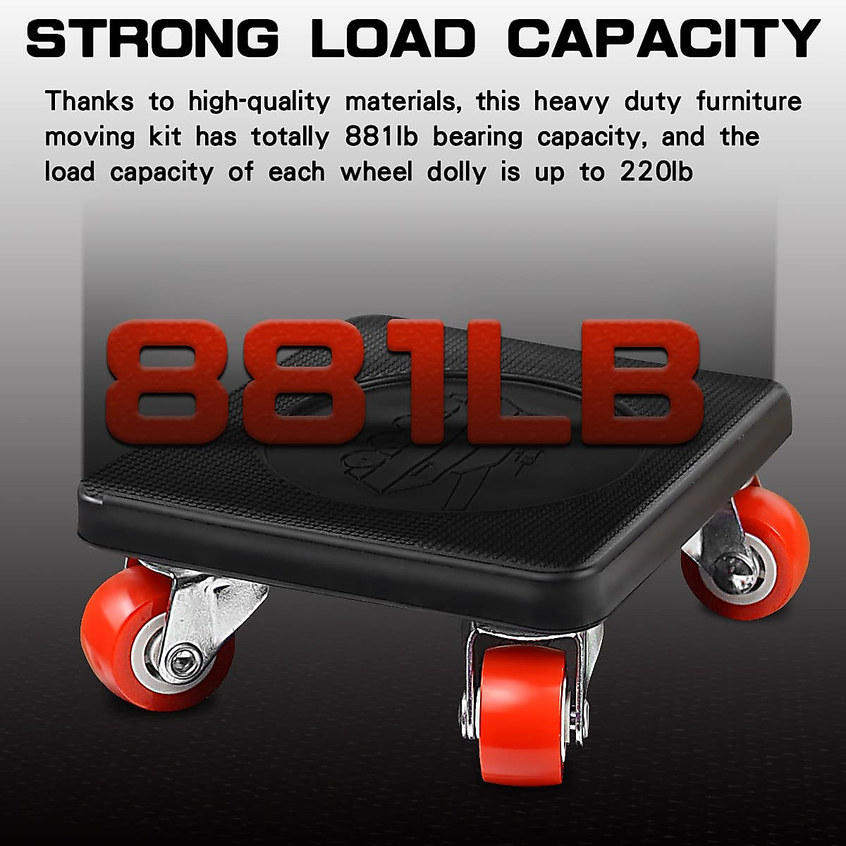 Furniture Dolly Heavy Furniture Movers Furniture Lifter Set, with Universal Wheels, 881lb Load Capacity, Tools for Moving Heavy Furniture Sofa Cabinet Refrigerator