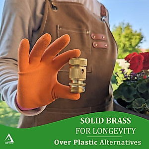 Heavy Duty Water Hose Quick Connect Fittings (Premium Brass for Superior Durability), Quick Release Hose Connector, Fit for 3/4" Gardening Hoses, Garden Hose Quick Disconnect Set, 4 Pack, ET