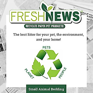 Fresh News Recycled Paper Bedding, Small Animal Bedding, 40 Liters, Gray