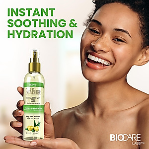 Biocare Skin Renewal Olive Oil Moisturizer for Extra Dry Skin - Nourishing Body Oil with Shea Butter & Vitamin E, Soothes & Hydrates 6.1 oz