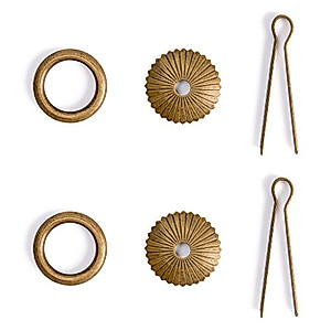 Hardware Philosophy Ring Brass Hardware Drawer Pulls Set 1-3/16" - Set of 2