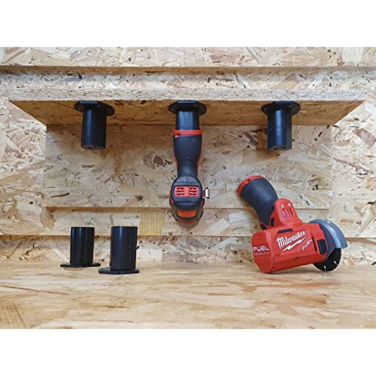 StealthMounts Locking Milwaukee M12 Tool Holder 3 Pack of Milwaukee Tool Holder M12 Mount | Milwaukee Tool Organizer | Milwaukee Tool Storage | Milwaukee 12V Tool Holder | Made in UK