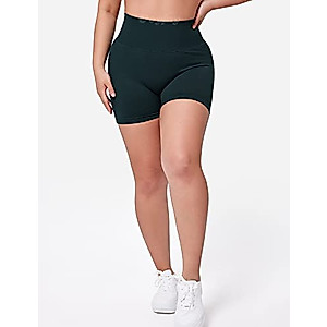 VOYJOY Women Workout Shorts 3.6" Scrunch Butt Lifting Gym Shorts Seamless Yoga Biker Shorts