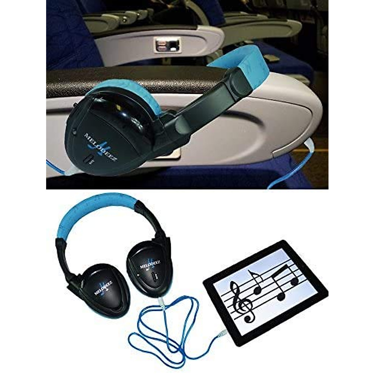 Wisconsin Auto Supply MDZHP-FF-BLK-(1) Black Wireless Headphone (2 Channel Fold Flat DVD Player with Case and 3.5 mm Auxiliary Cord), 1 Pack