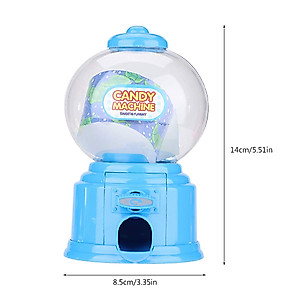 AYNEFY Portable Kid Candy Machine,Plastic Mini Gumballs Dispenser Machine Mini Twisted Sugar Machine Piggy Ban Kids Kindergarten Christmas Day Present(Blue)
