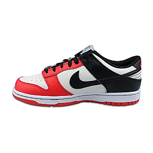 Nike Kid's Dunk Low SE Shoes, Sail/Black-black-chile Red, 7 Big Kid