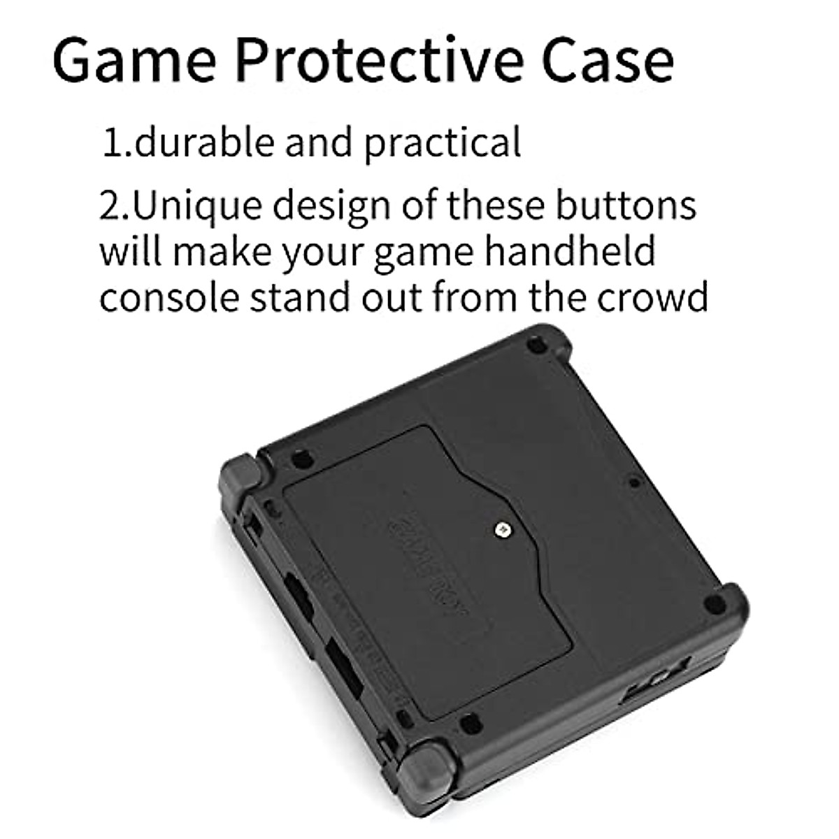 Yosoo for Game Boy Advance GBA SP Protective ABS Case Cover Repair Parts Kit (Black)