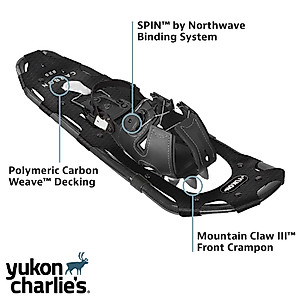 Yukon Charlie's Carbon Spin Snowshoe, 8-inch x 25-inch