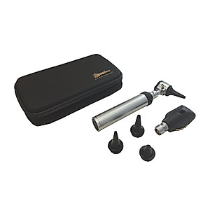 RA Bock 3.2V Bright White LED Otoscope Set with Accessories - The Perfect Tool for Medical School! (Tortoise Shell Case)
