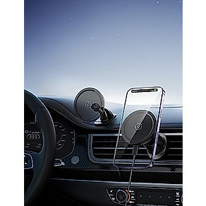SUPERONE for MagSafe Car Mount Charger, MagSafe Wireless Car Charger 15W Fast Charging Magnetic Phone Holder [2024 Upgraded Strongest Magnet] Only for iPhone 15 14 13 12 Pro Max Plus Mini MagSafe Case