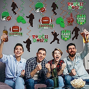 48pcs Football Hanging Swirls Decorations Football Birthday Party Streamers Wall Ceiling Hanging Spirals Sports Party Decors Supplies