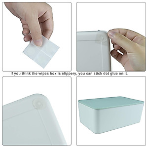 Diaper Wipes Dispenser, Tissue Storage Box Case, Wet Wipe Dispenser Holder with Lid for Home, Office, Cars (Green)