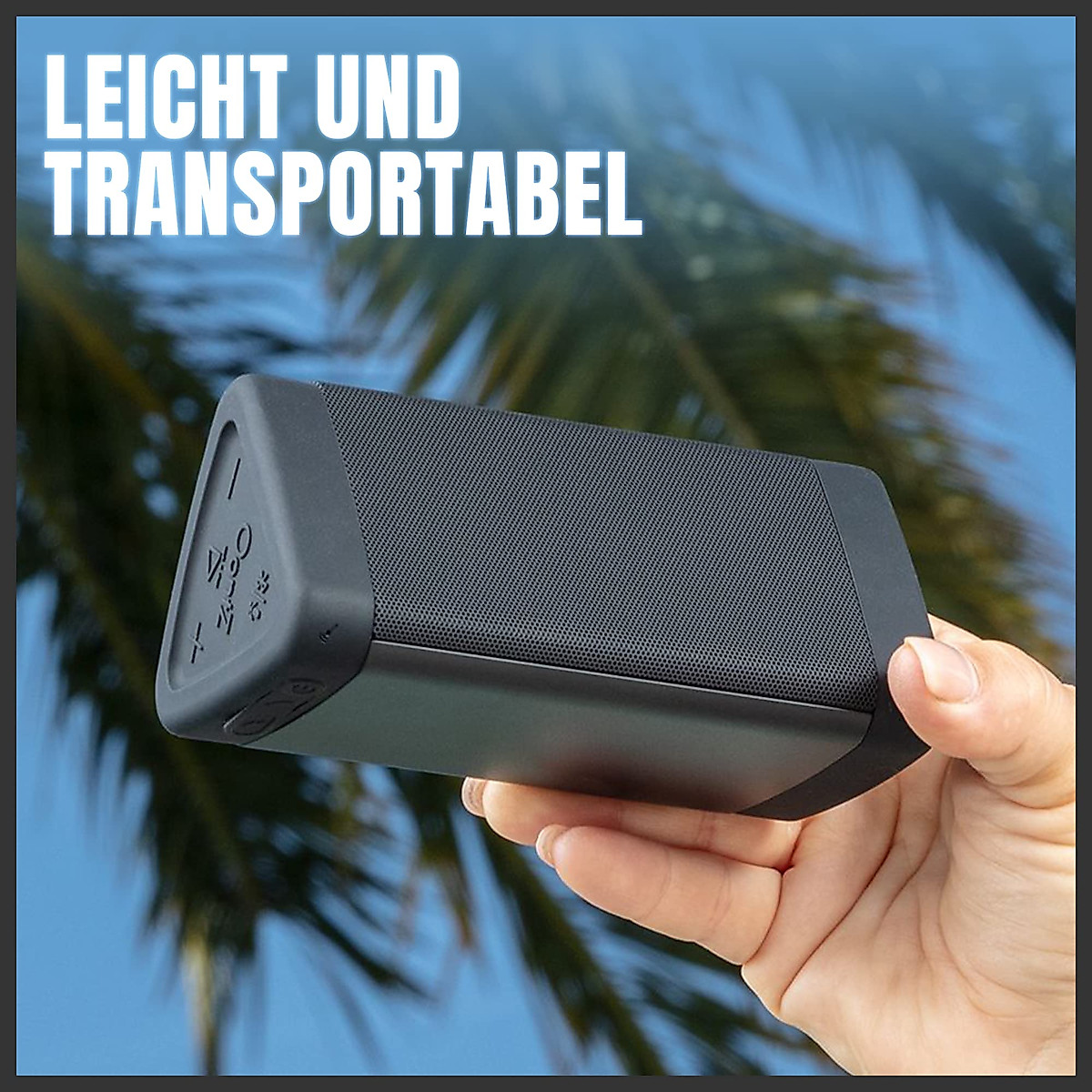 Cambridge Soundworks OontZ Upgraded Angle 3 Shower Plus Edition with Alexa, Waterproof Bluetooth Speaker, 10 W, Loud Crystal Clear Sound, Rich Bass, 100ft Wireless Range, Perfect Shower Speaker