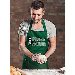 Customizable Chef Apron, Father Christmas Gift, Personalized Mens Gifts Ideas, Grilling Gifts for Men, Apron for Cooking Gift, Customizable Men and Women Chef Apron, BBQ Gifts for Men, Made in USA