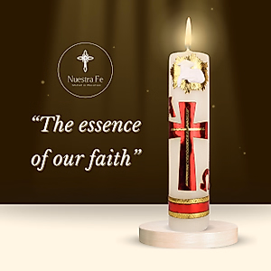 Cirios religiosos catolicos Grandes - Cirio Pascual catolico - sirios catolicos Grandes - Saint Candles Prayer Candles - Our Lady of Guadalupe Religious Candles - Catholic Candles cirios pascuales