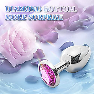 Anal Plug Adult Sex Toy,Jeweled Anal Toys Adult Sex Toys Games Butt Plug,Personal Anal Plug Sex Toy for Adult Women,Men and Couples,Rose Sex Toy G Spot Anal Beads Anal Toy