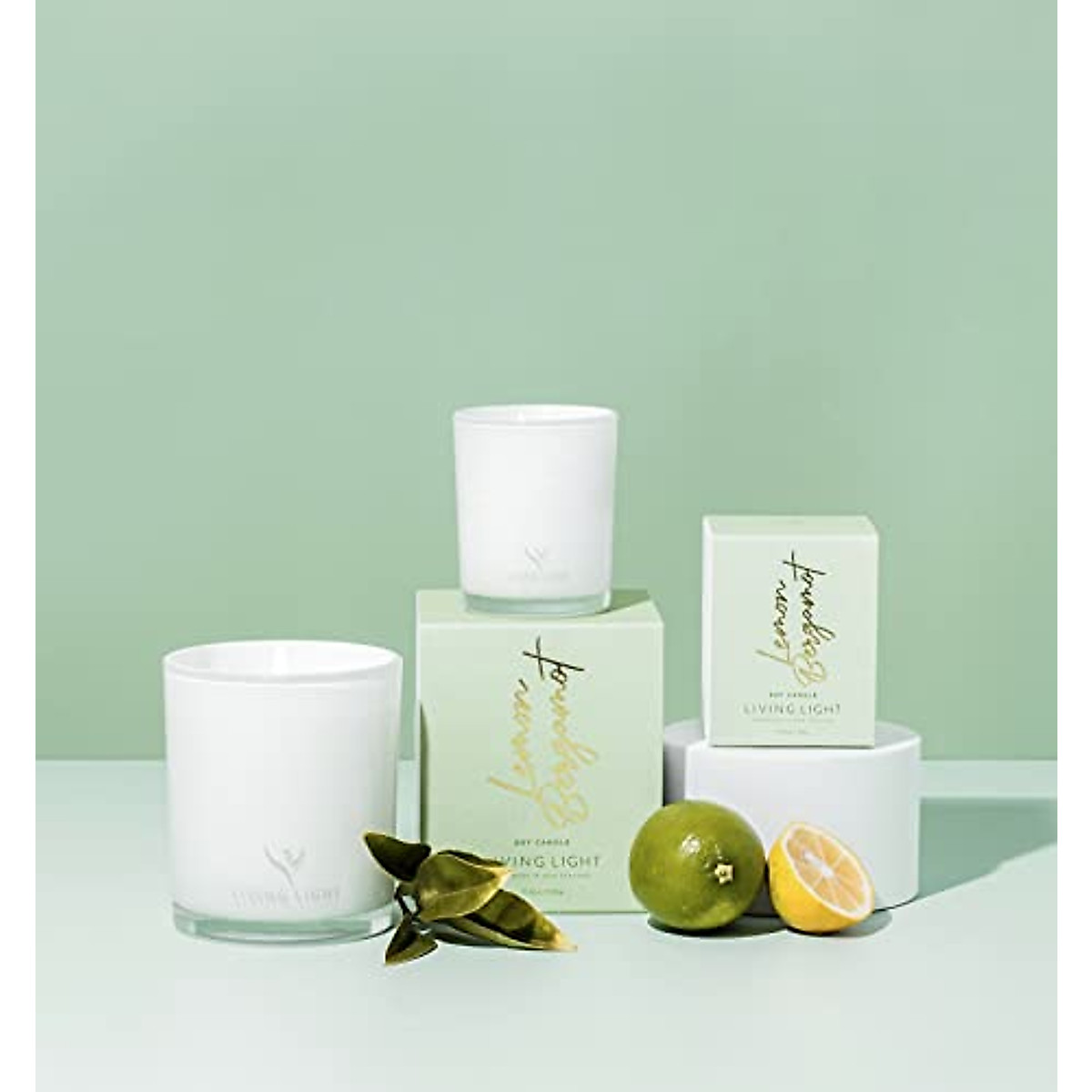 Living Light Luxury Soy Candles (Lemon Bergamot, Large)