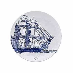 Godinger Coastal Round Serving Tray Platter - 15 Inches