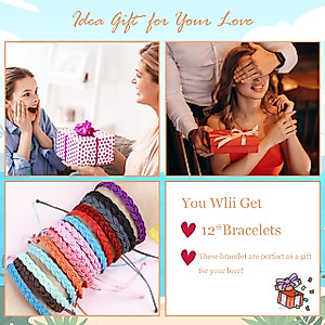 Long tiantian 12Pcs Bracelets for Womens Summer Bracelets for Beach Surfer Bracelets Set Summer Essentials for Womens Waterproof Bracelets for Women(U-12pcs-String Bracelets)