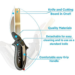 Clever Cutter 2-in-1 Knife & Cutting Board- The Original Quickly Chops Your Favorite Fruits, Vegetables, Meats, Cheeses & More in Second, Replace your Kitchen Knives and Cutting Boards