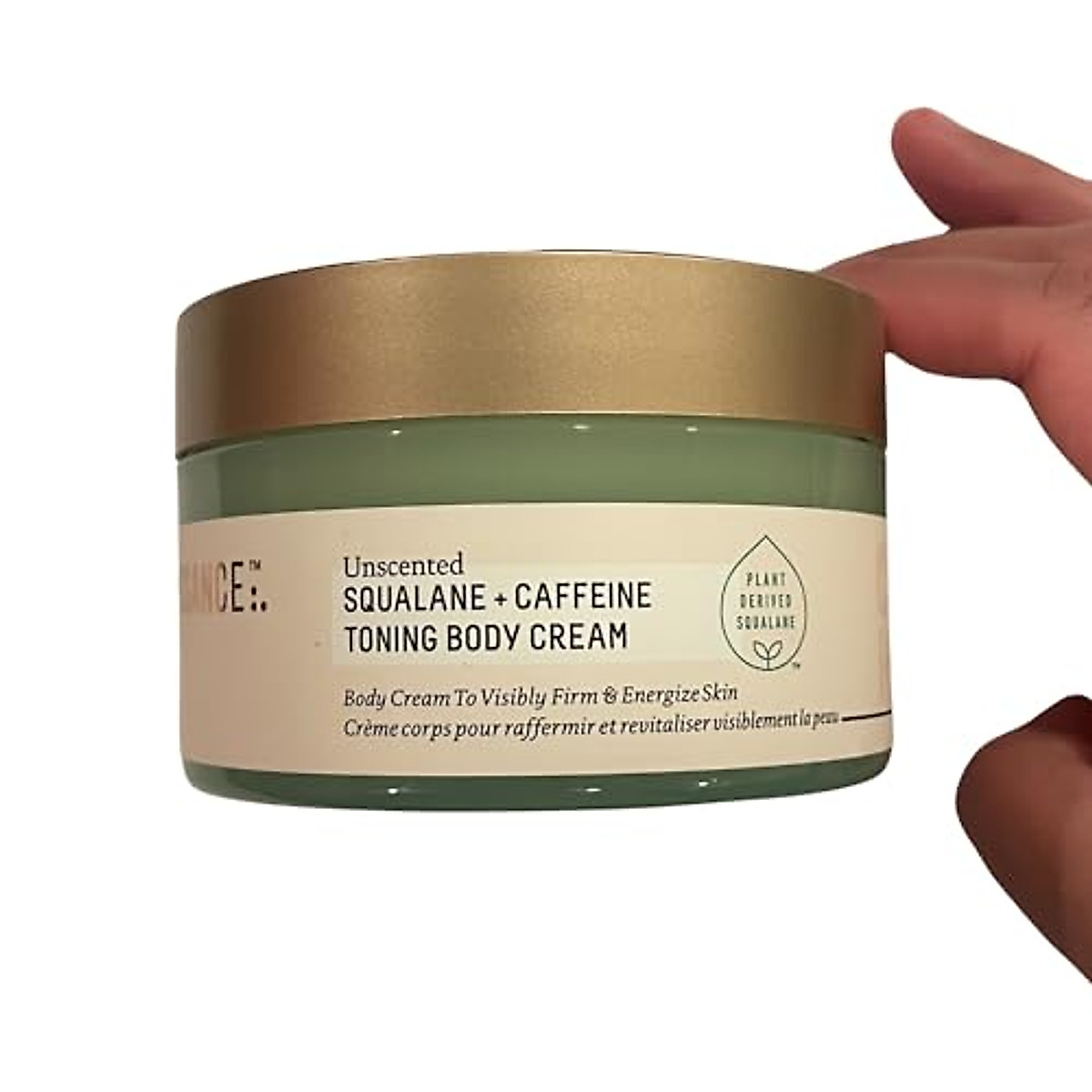 Biossance Squalane + Caffeine Toning Body Cream. Nourishing Unscented Body Cream with Caffeine and Niacinamide to Visibly Firm, Tone and Restore Elasticity (6.7 ounces)